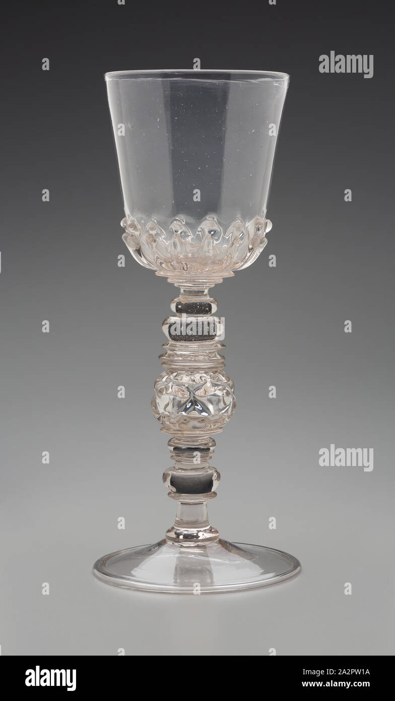 Goblet, late 17th century, Glass, Overall: 11 1/8 × 4 1/2 inches (28.3 ...