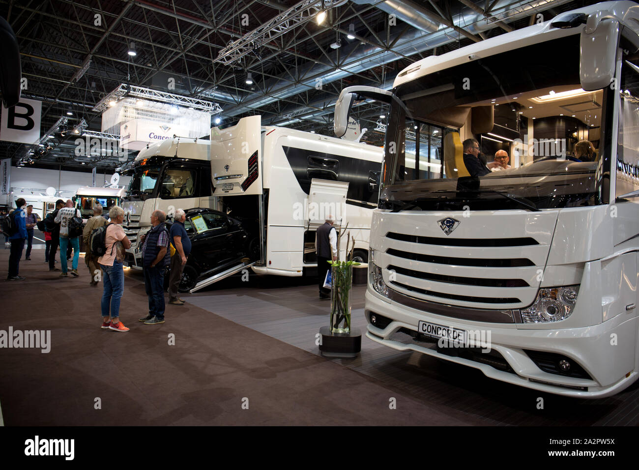 Worlds largest fair for motorhomes caravans hi-res stock photography ...