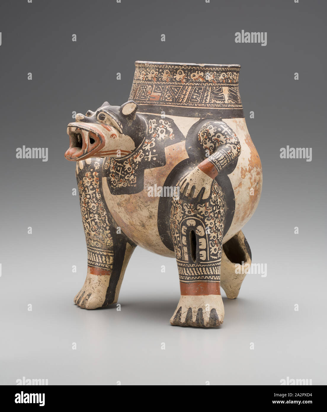 Nicoya/Guanacaste, Precolumbian, Vessel in the form of a Jaguar ...