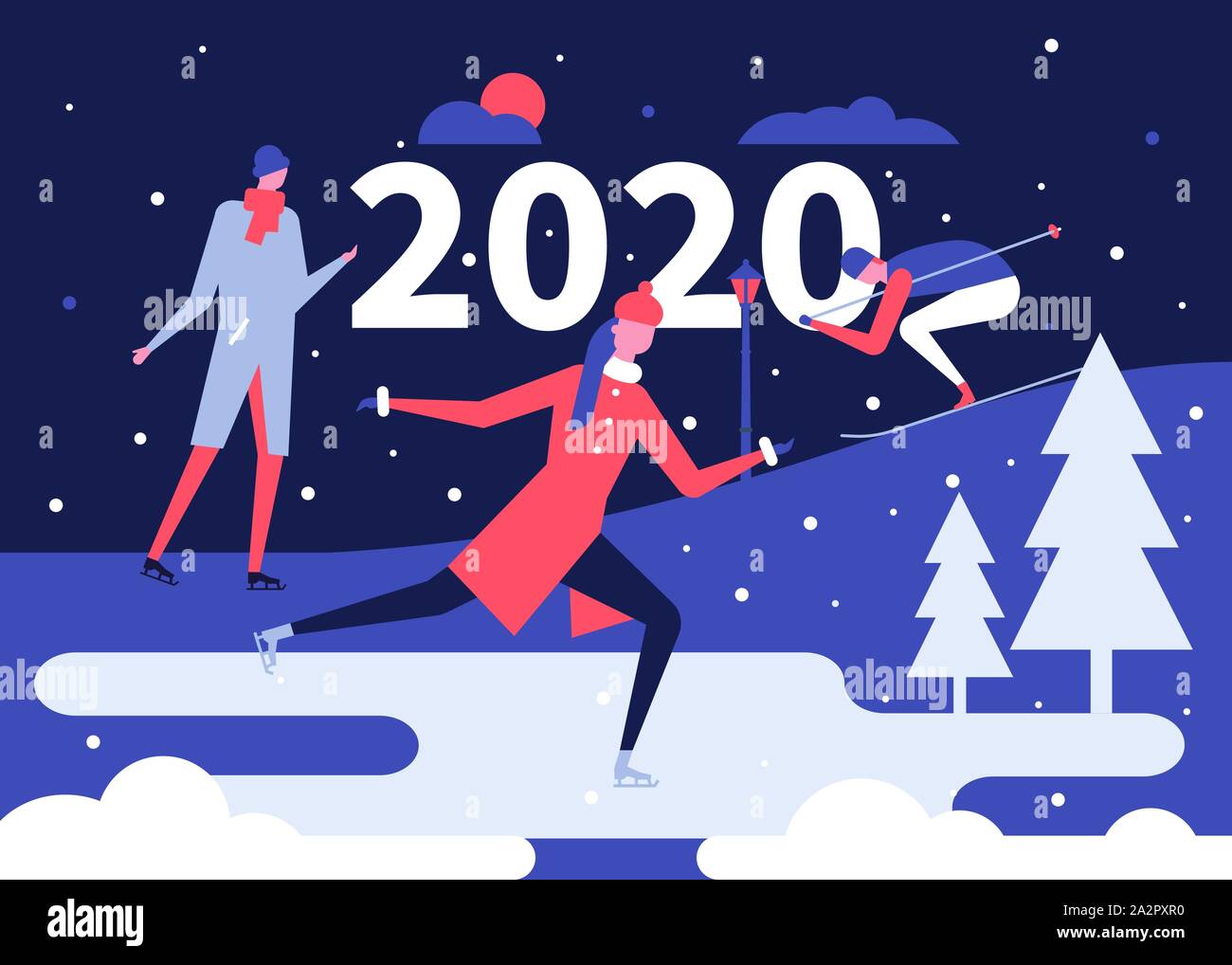 Winter fun activity Stock Vector Images - Alamy