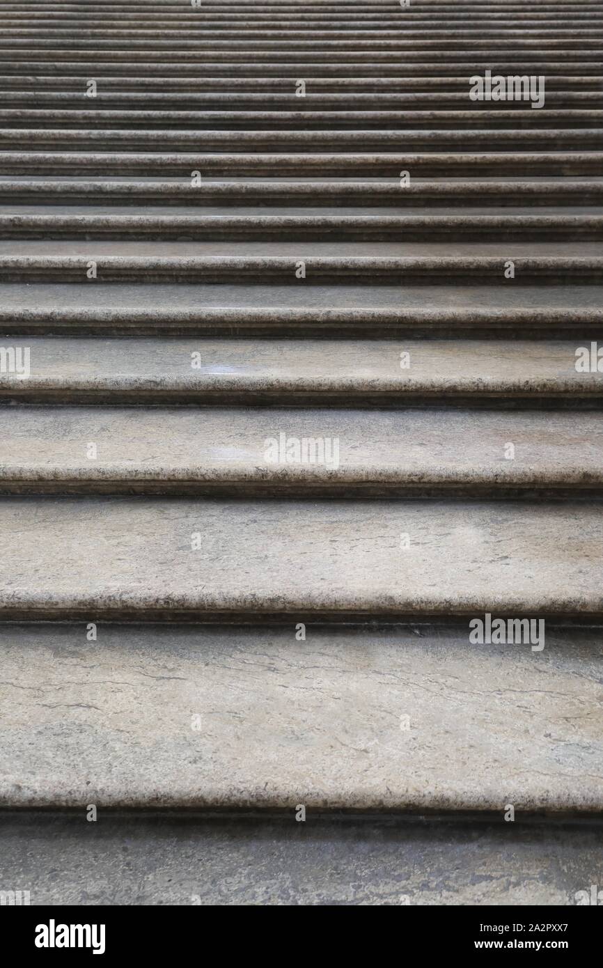endless stairway with many wide steps and no people Stock Photo - Alamy