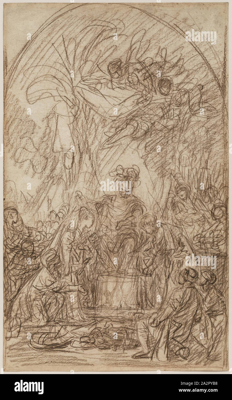 Brown chalk on buff laid paper hi-res stock photography and images - Alamy