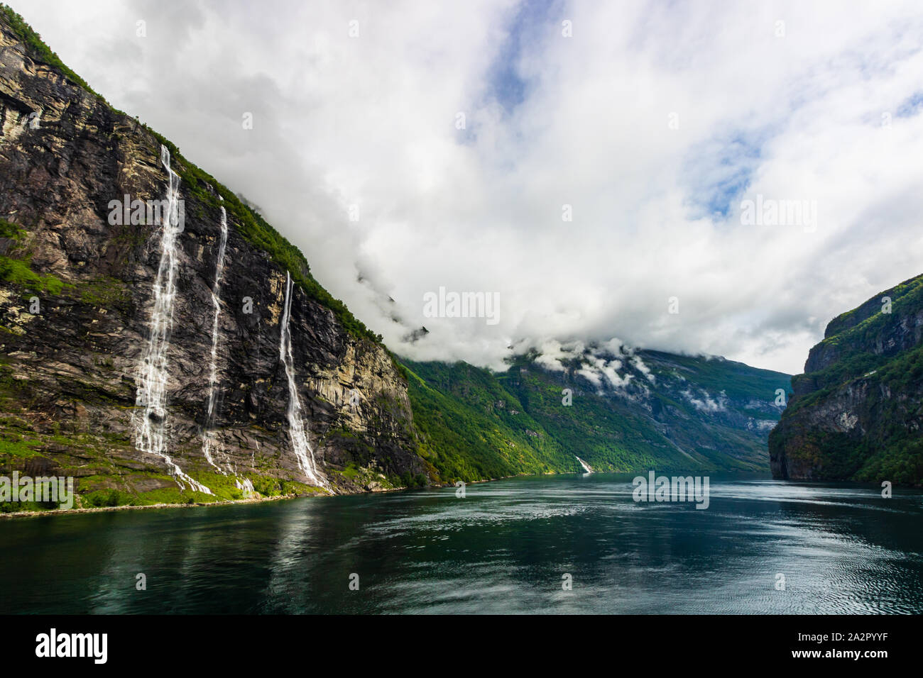 The Seven Sisters waterfall in Geiranger, Norway ( 7 Sisters Waterfall ...