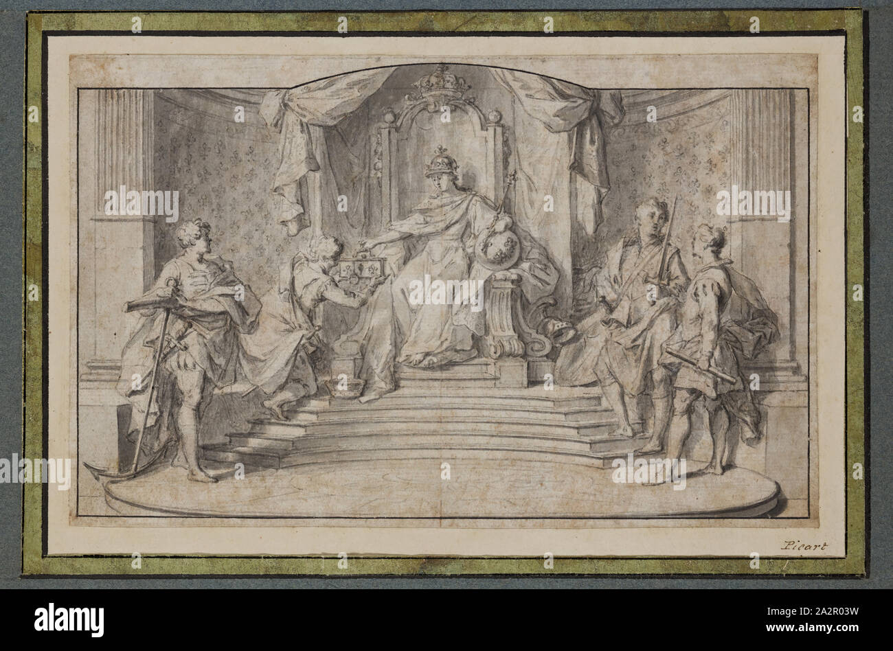 Bernard Picart, French, 1673-1733, Frontispiece Design, ca. 1700, pen ...