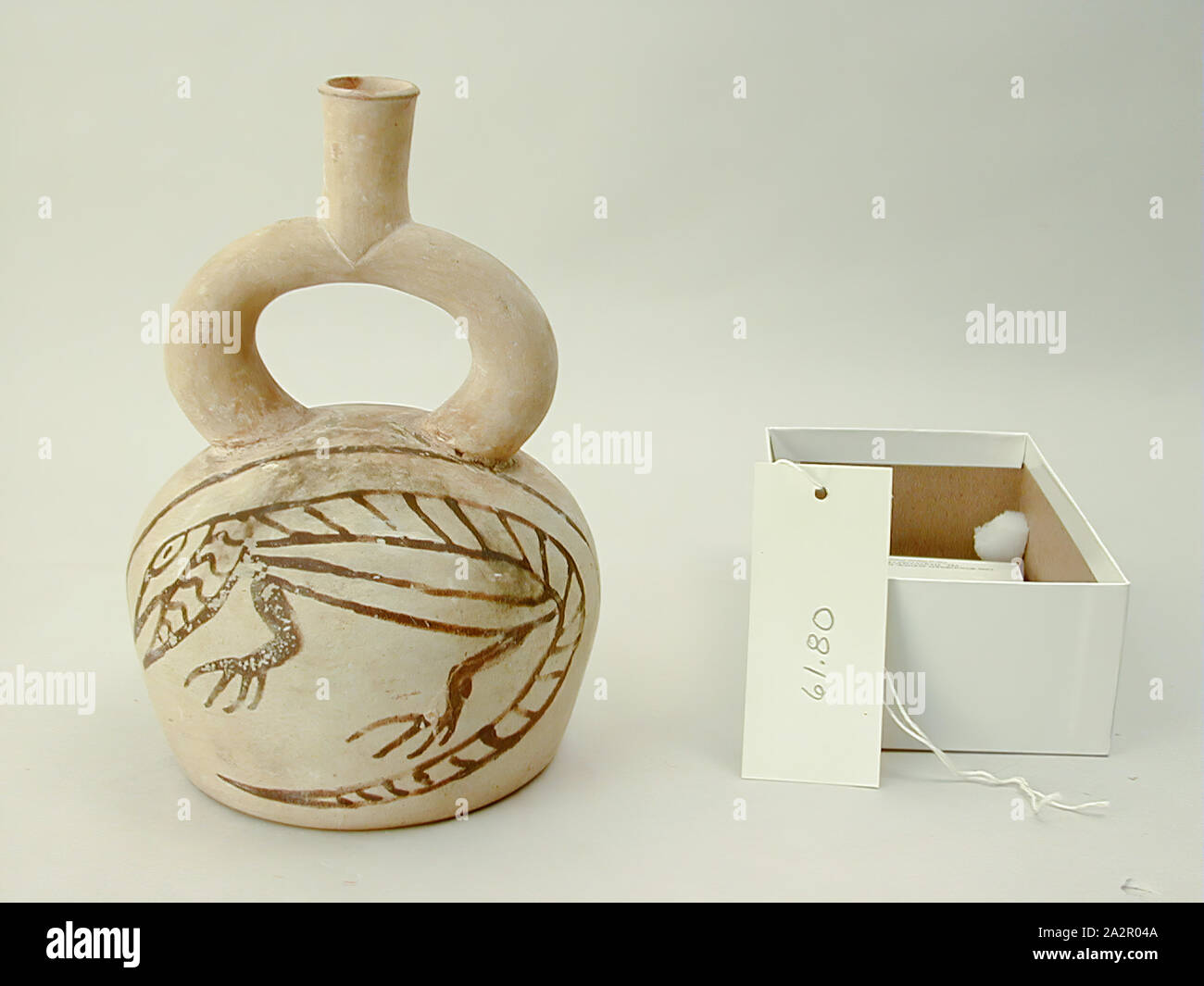 Mochica, Precolumbian, Stirrup Vase, between 100 and 800, earthenware ...