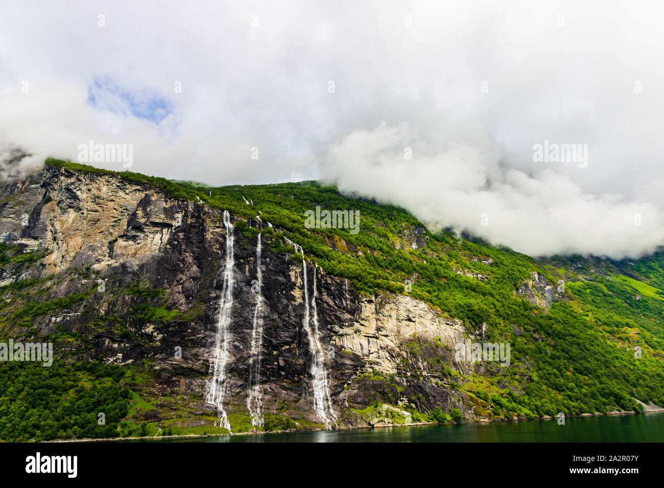 The Seven Sisters waterfall in Geiranger, Norway ( 7 Sisters Waterfall ...