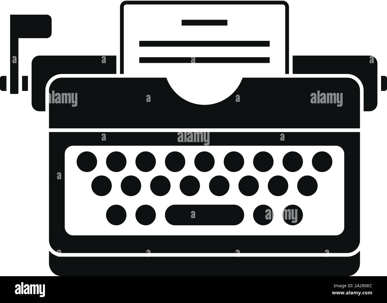 Typewriter icon. Simple illustration of typewriter vector icon for web ...