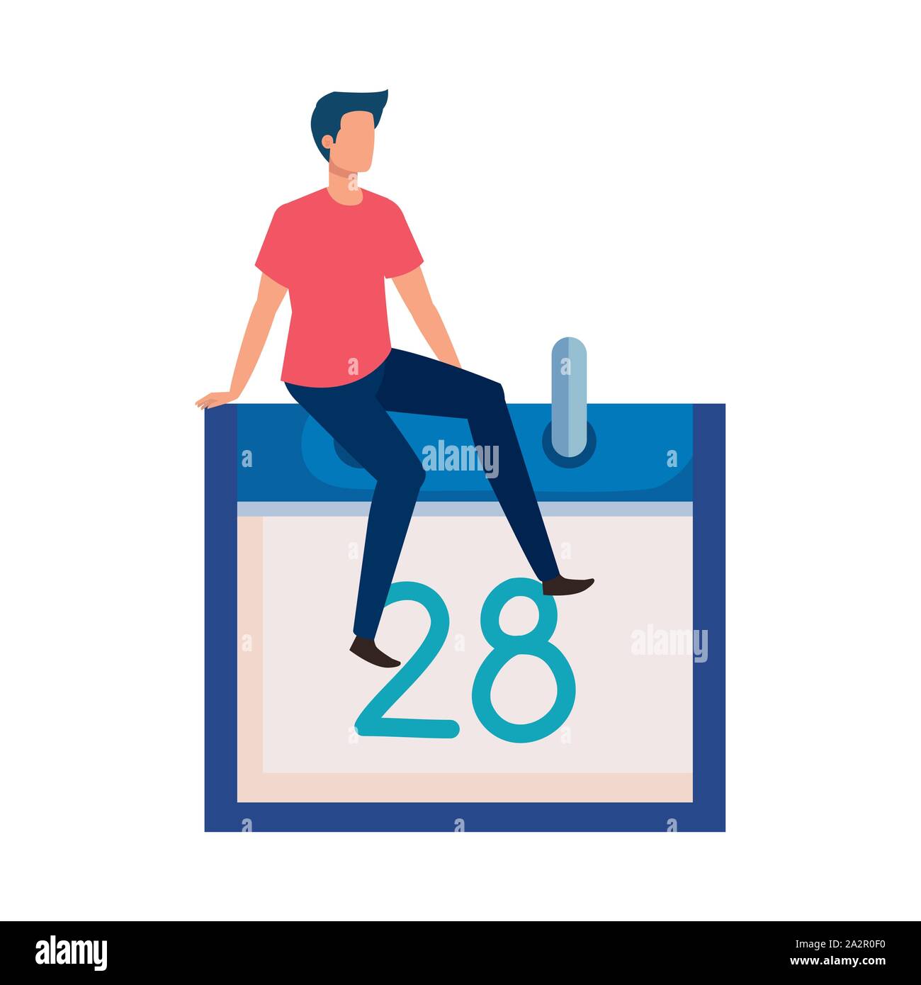 Sitting calendar Stock Vector Images - Alamy