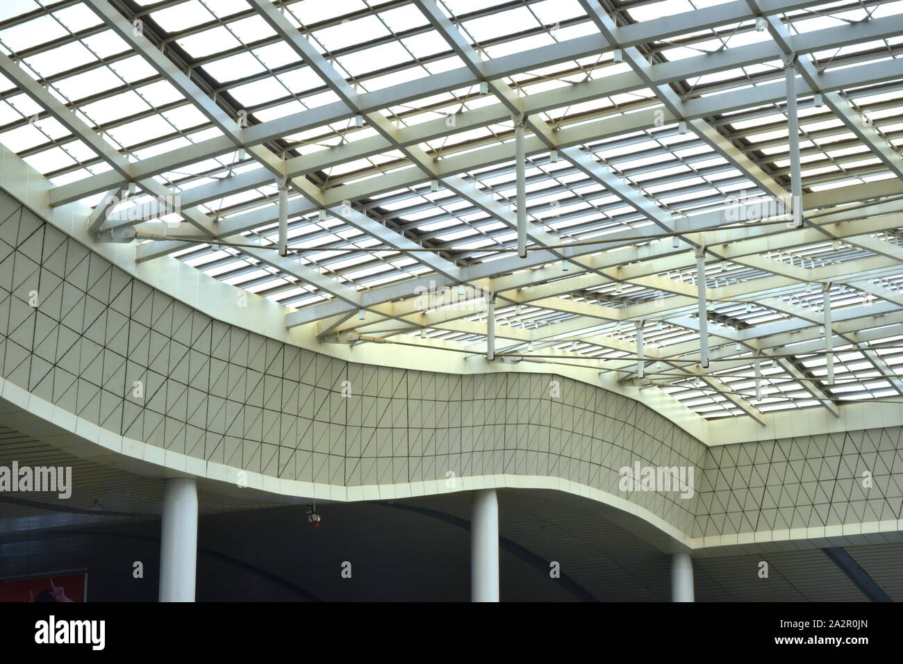 Changsha rapid railway station ceiling architectural detail, China ...