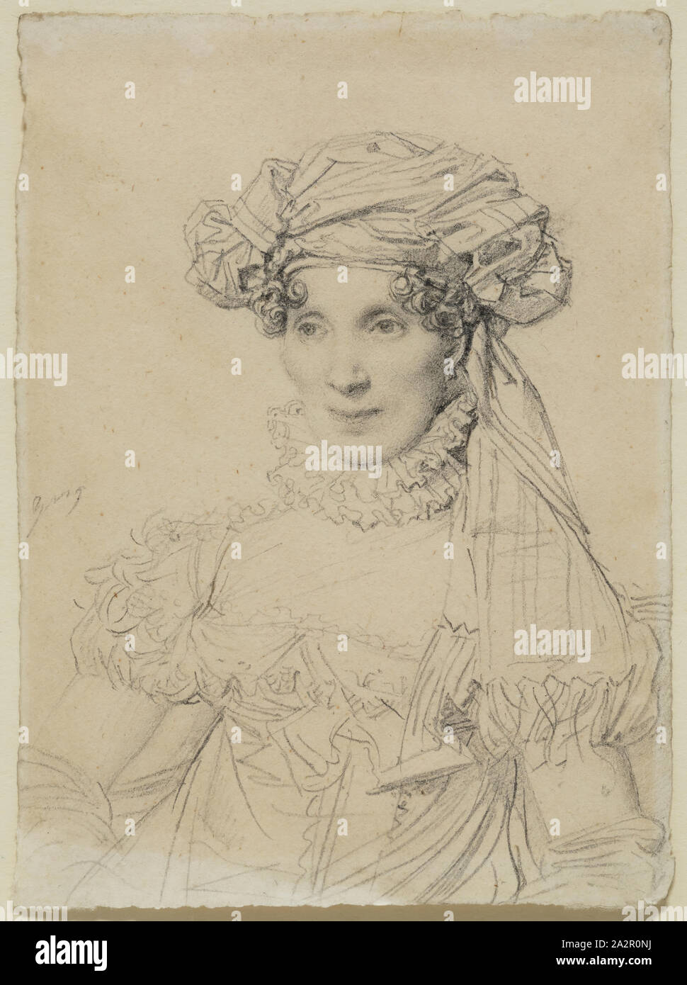 Jean Auguste Dominique Ingres, French, 1780-1867, Mme. Rene Borel, ca ...