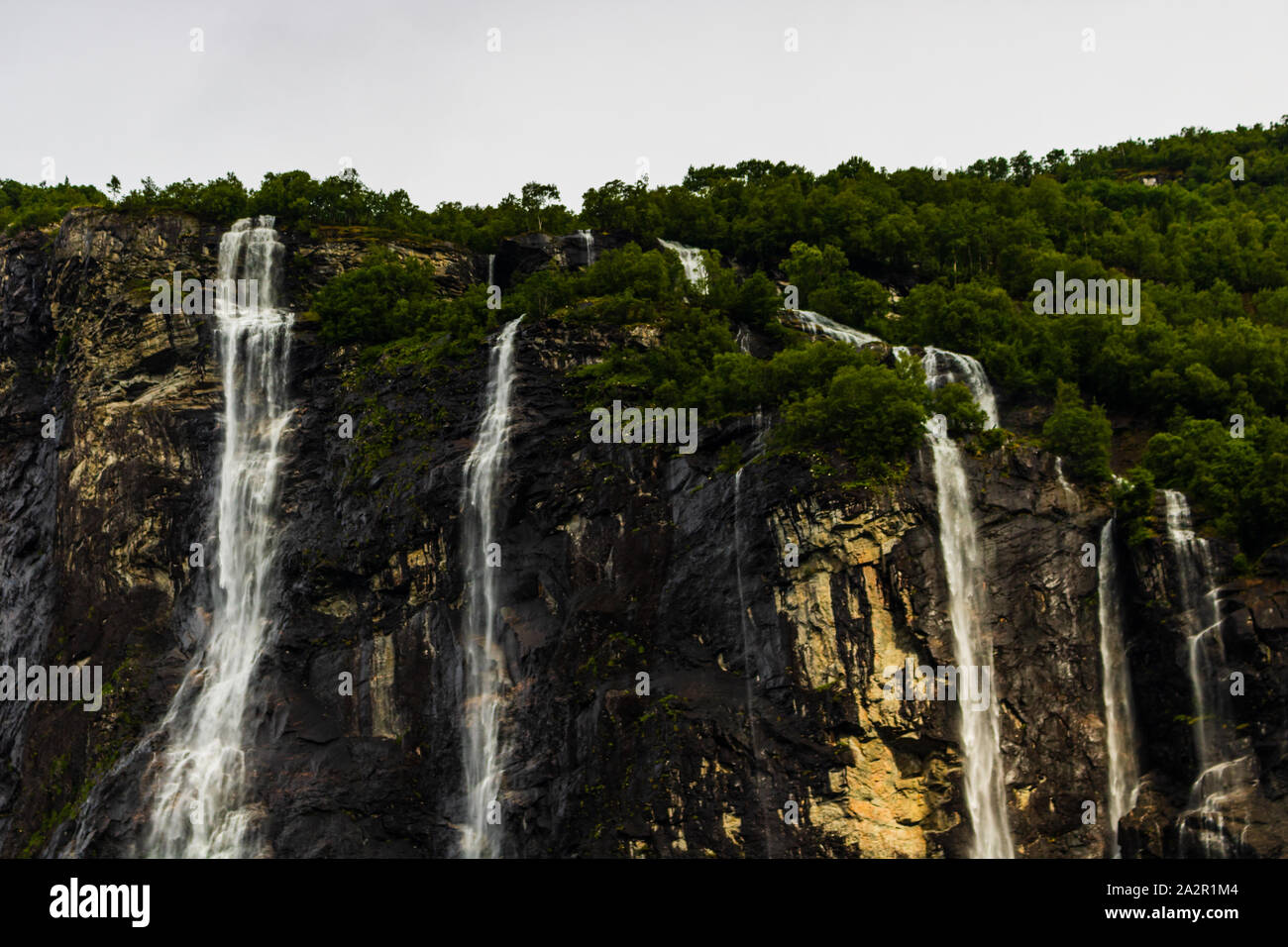 The Seven Sisters waterfall in Geiranger, Norway ( 7 Sisters Waterfall ...