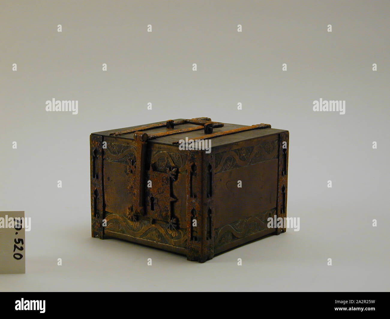 Unknown (French), Strongbox, 15th Century, Brass, steel, Overall: 3 7/8 ...