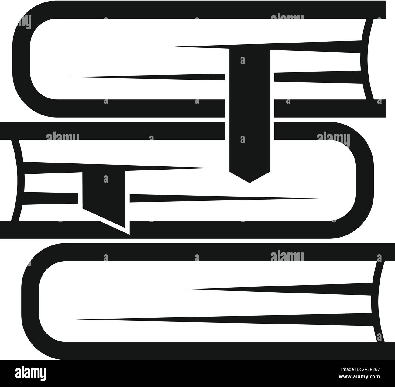 Law book stack icon. Simple illustration of law book stack vector icon ...