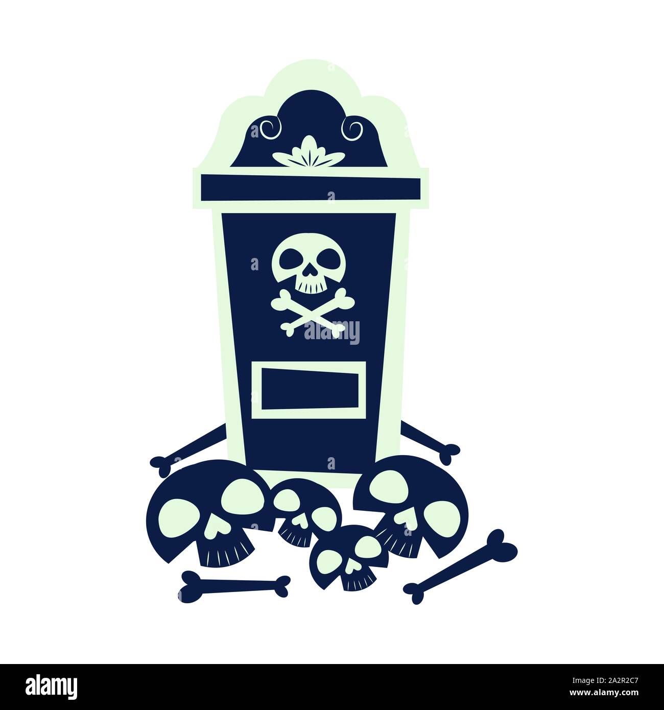 cemetery graveyard with skull bones Stock Vector Image & Art - Alamy