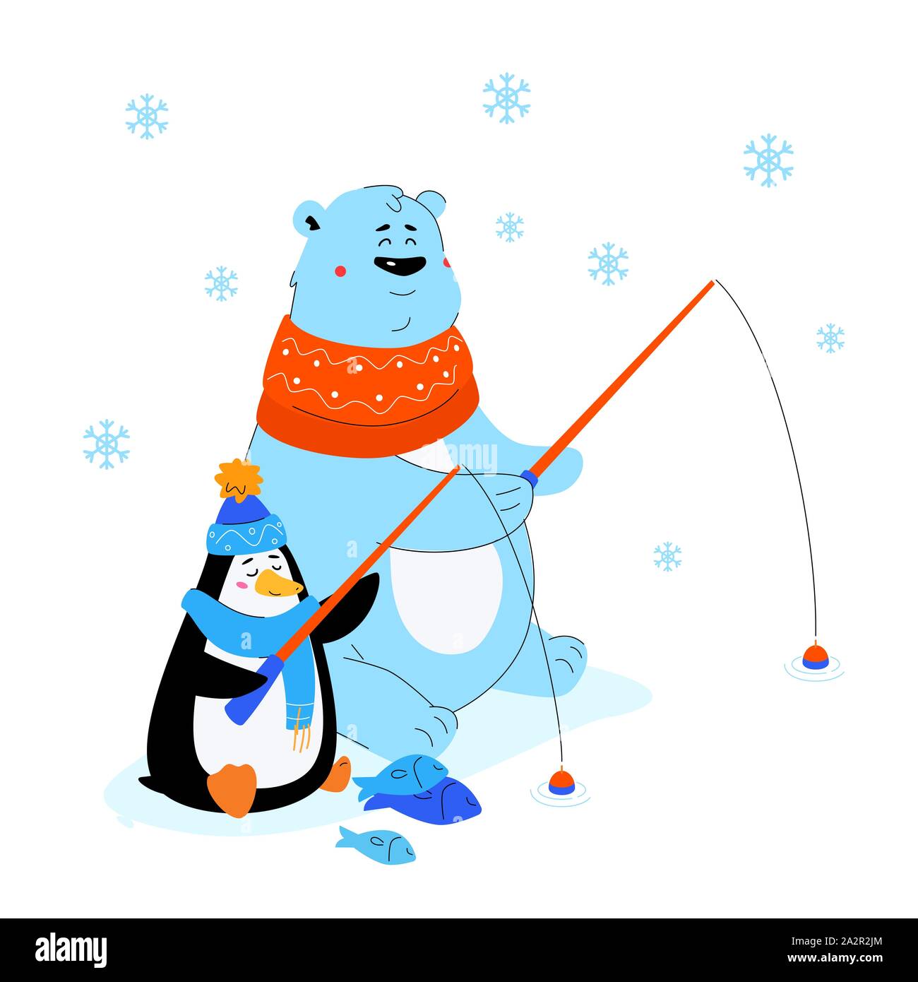 Cartoon style illustration polar bear hi-res stock photography and ...