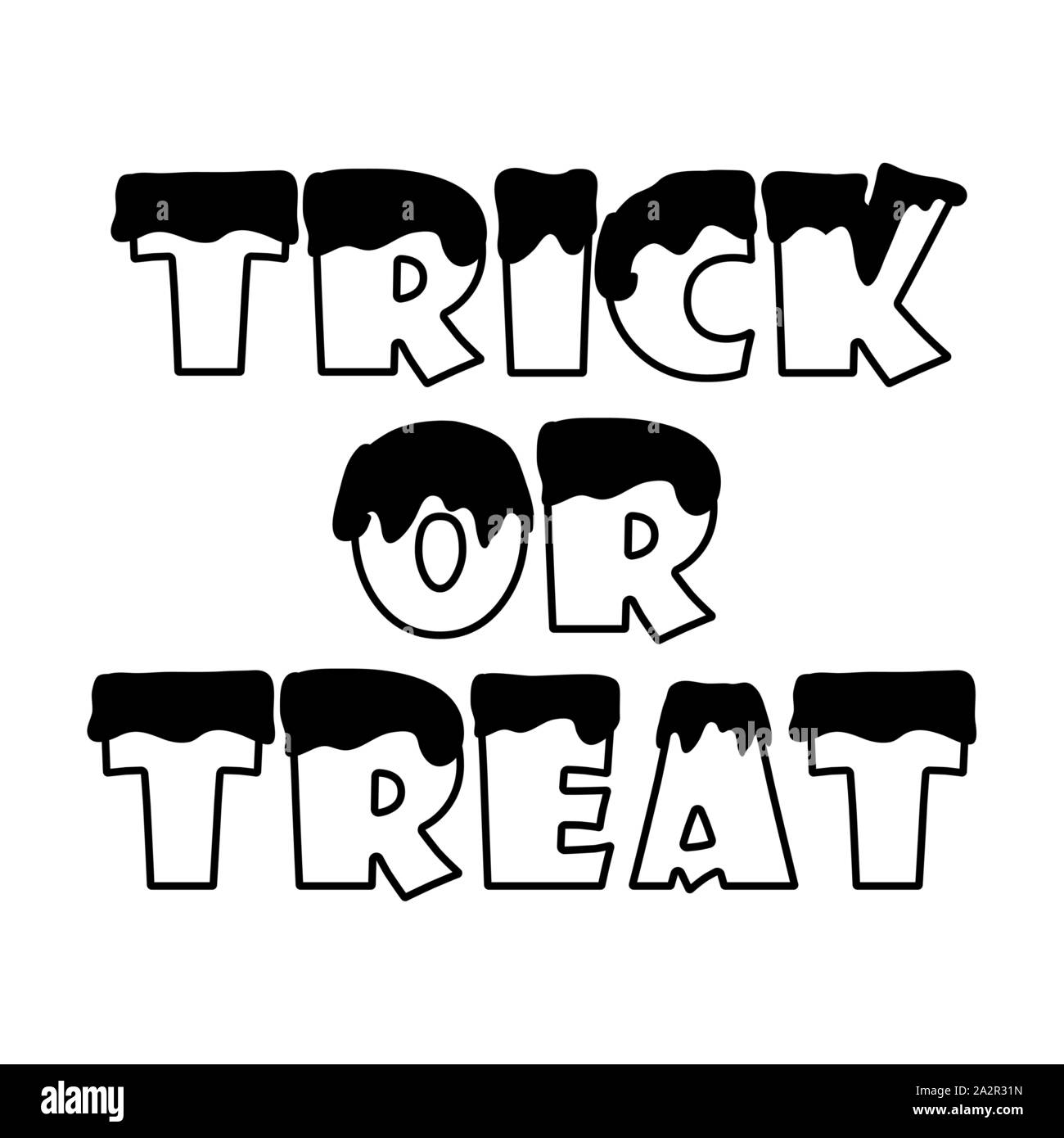 trick or treat halloween message Stock Vector Image & Art - Alamy