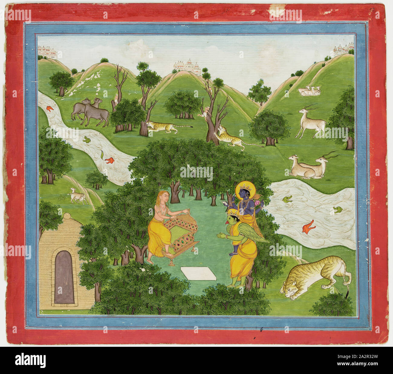 Unknown (Indian), Illustrations to Life of Dhurva Maharaj: #20 God ...