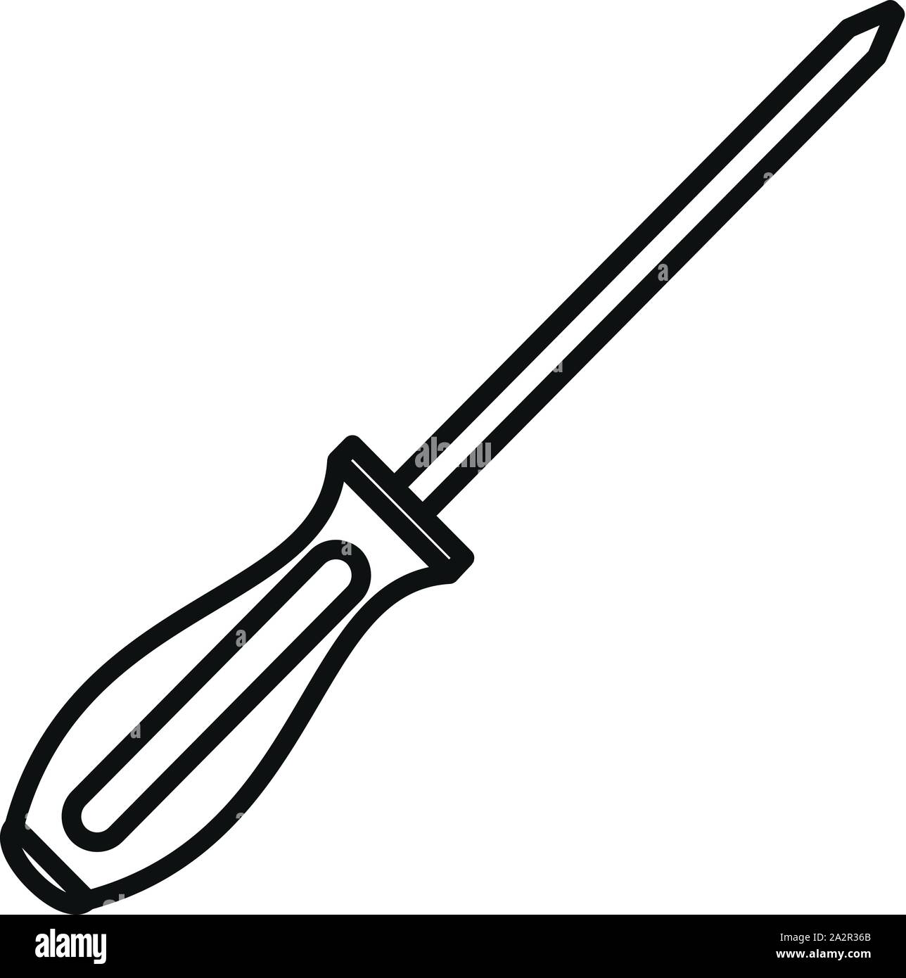 Screwdriver tool icon. Outline screwdriver tool vector icon for web ...