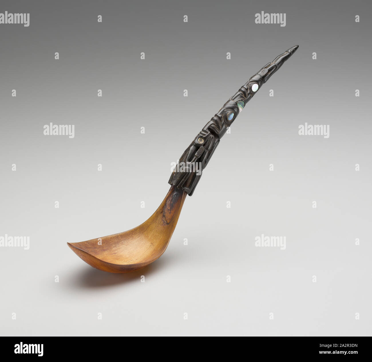 Haida, Native American, Feast Spoon, ca. 1800, horn and copper, Overall ...