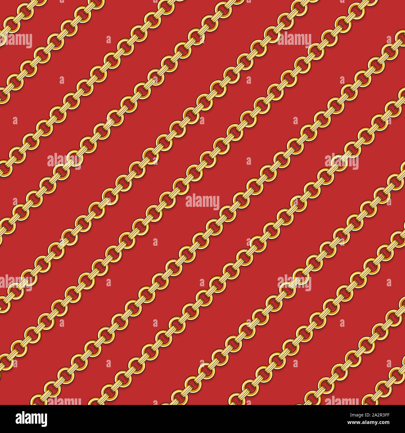 Abstract seamless pattern with shiny gold chains on red background for ...
