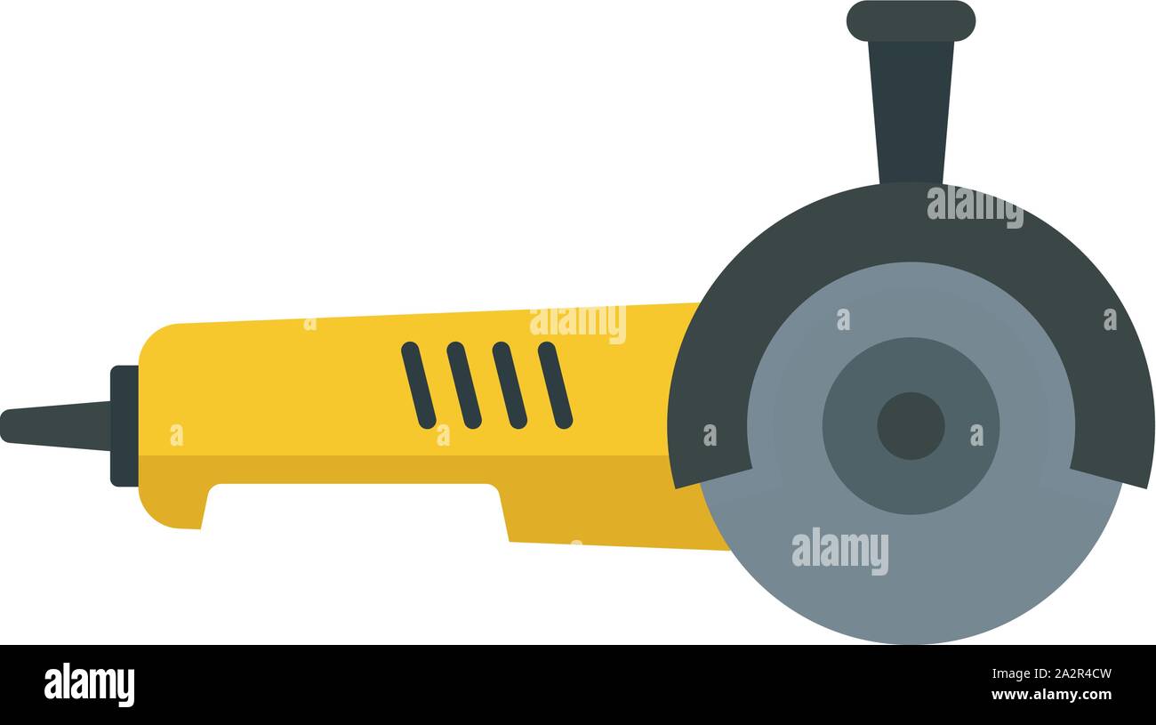Angle grinder icon. Flat illustration of angle grinder vector icon for ...