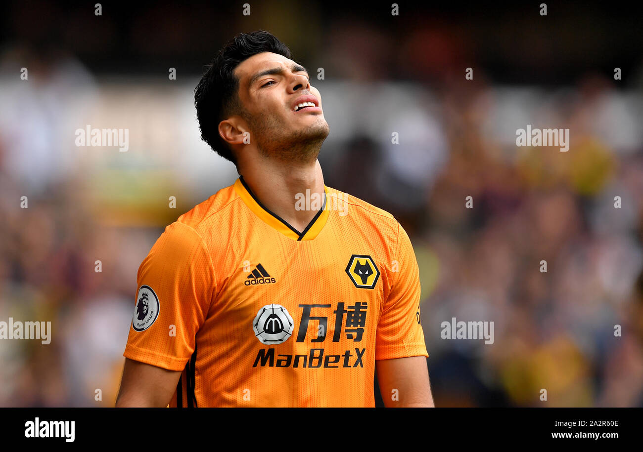 Wolverhampton Wanderers' Raul Jimenez rues a missed chance Stock Photo ...