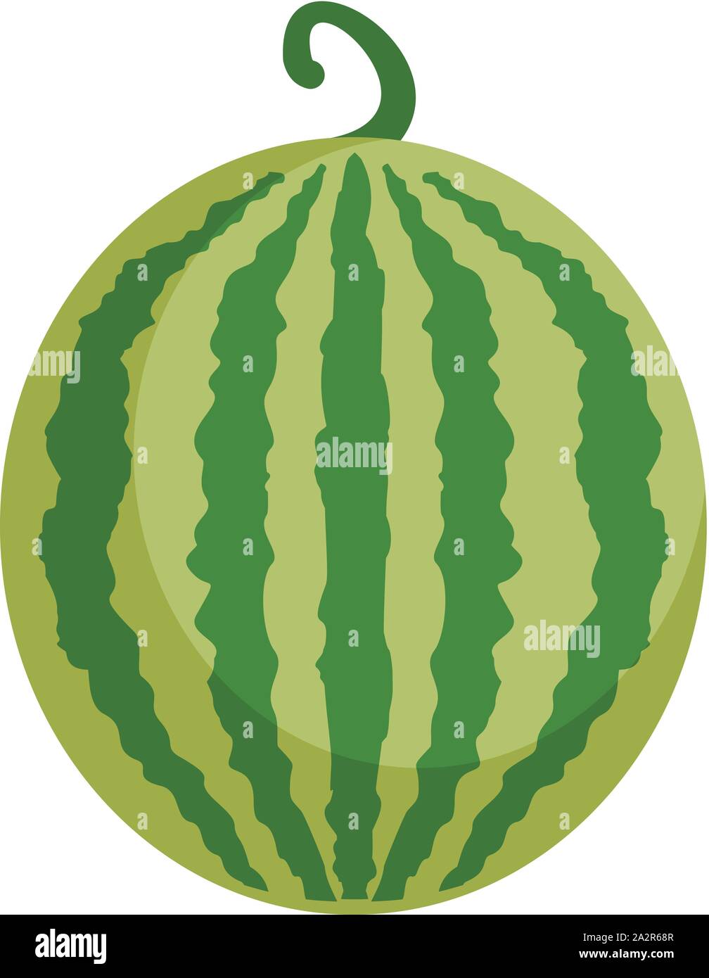 Whole watermelon icon. Flat illustration of whole watermelon vector ...