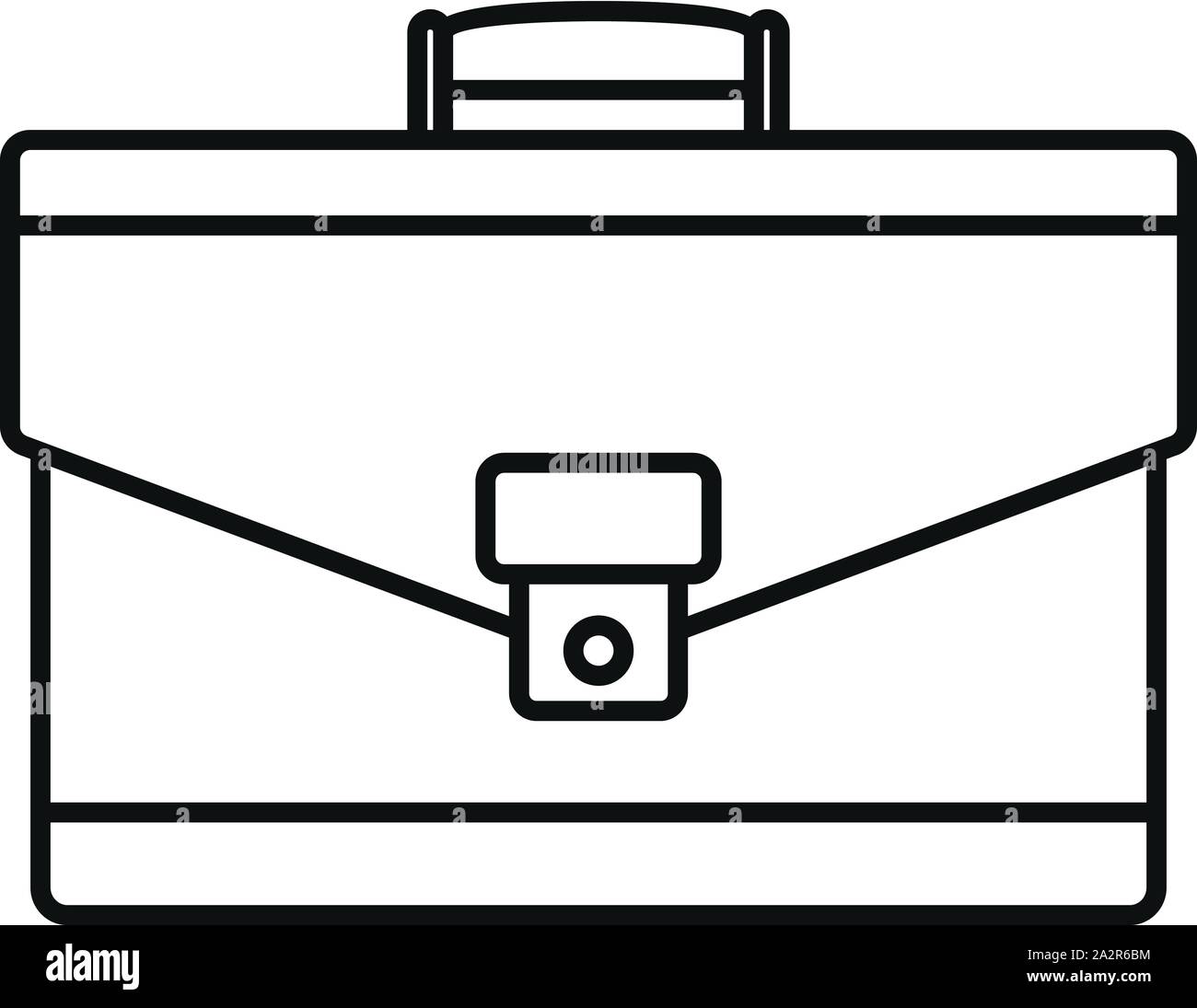 Leather briefcase icon. Outline leather briefcase vector icon for web ...