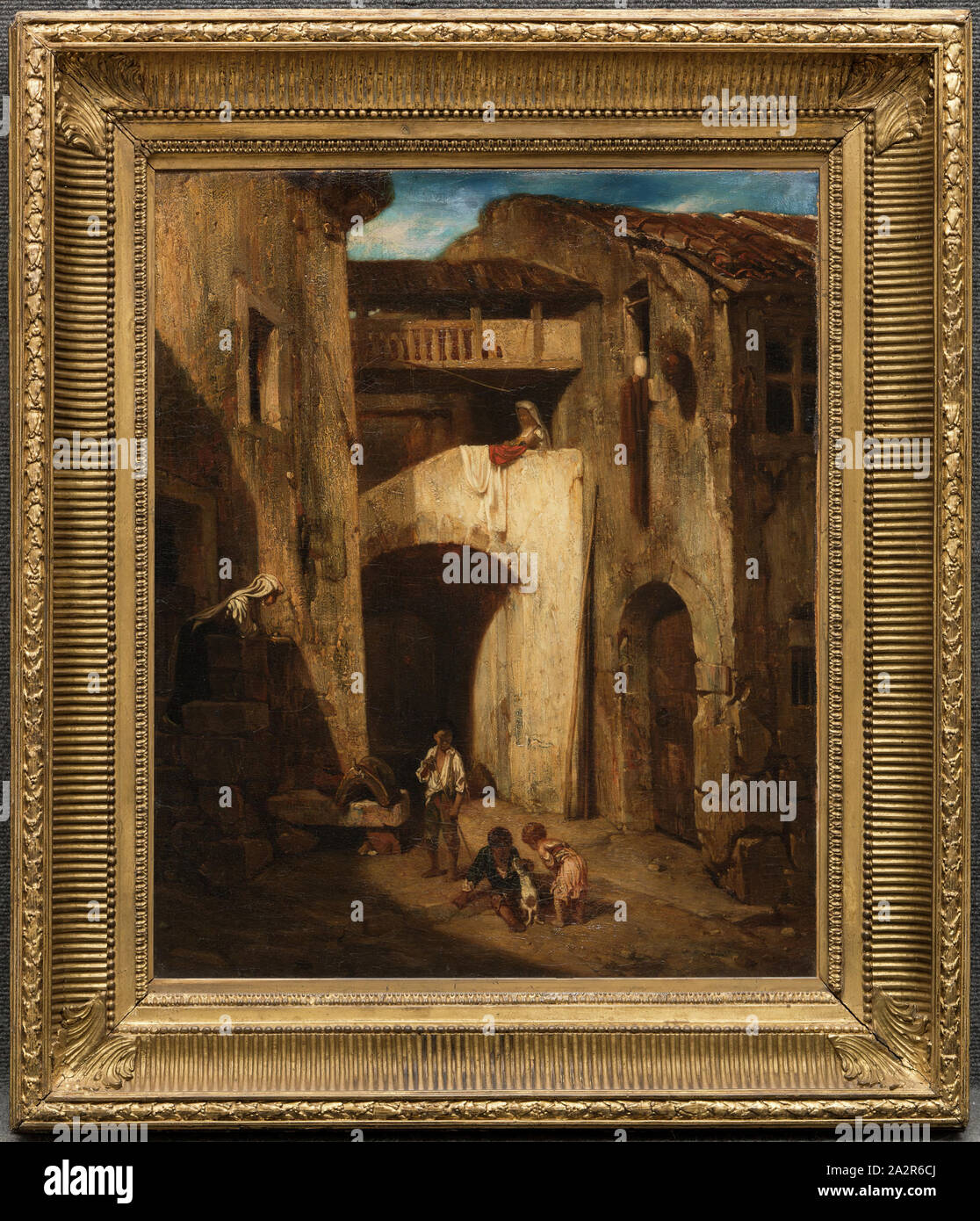 Alexandre Gabriel Decamps, French, 1803-1860, Italian Courtyard, 1842 ...