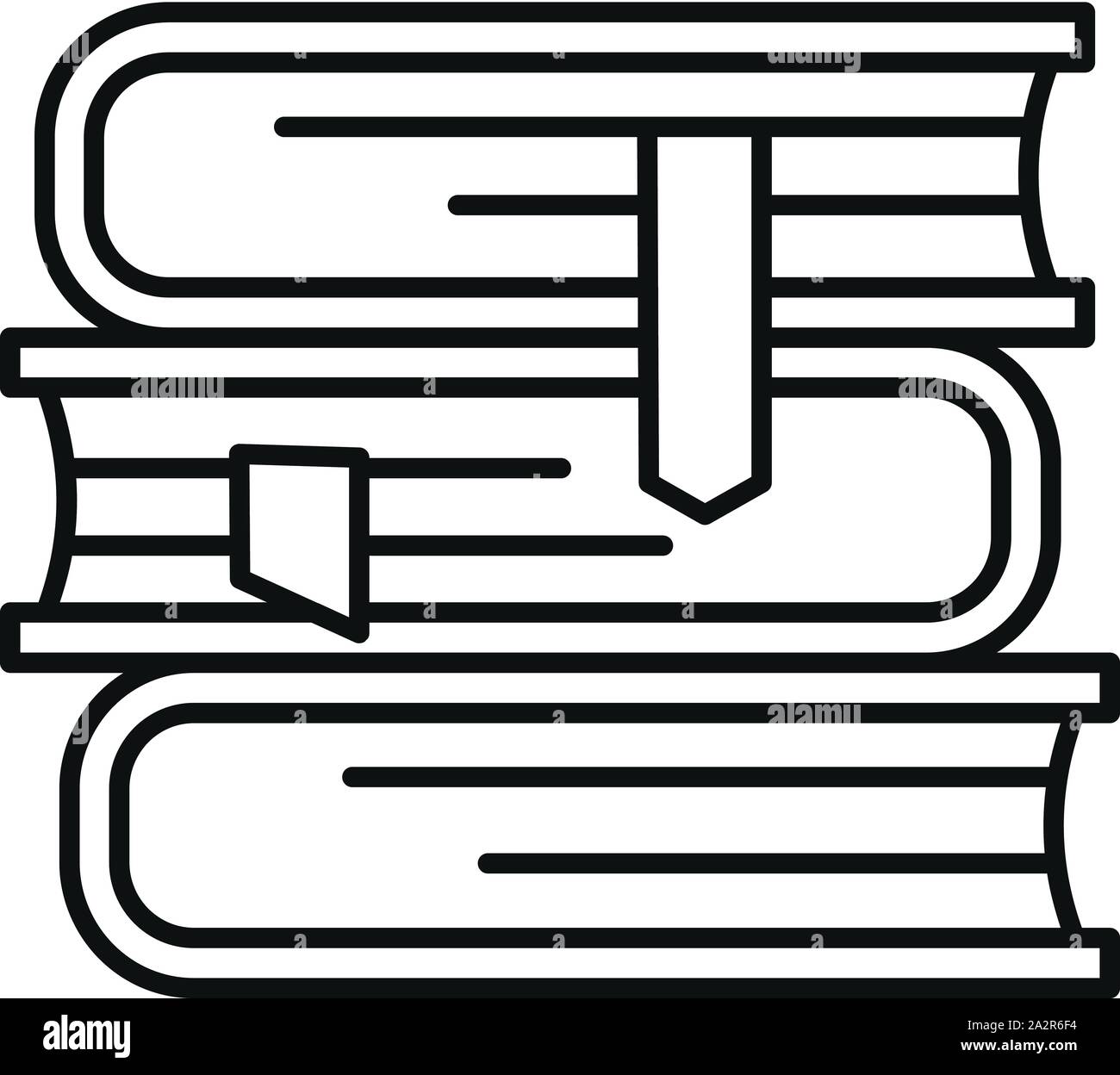 Law book stack icon. Outline law book stack vector icon for web design ...