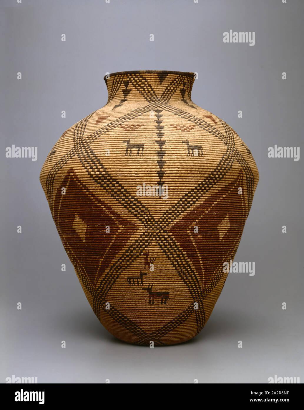 Western Apache, Native American, Basket, ca. 1900, willow, devil's claw ...