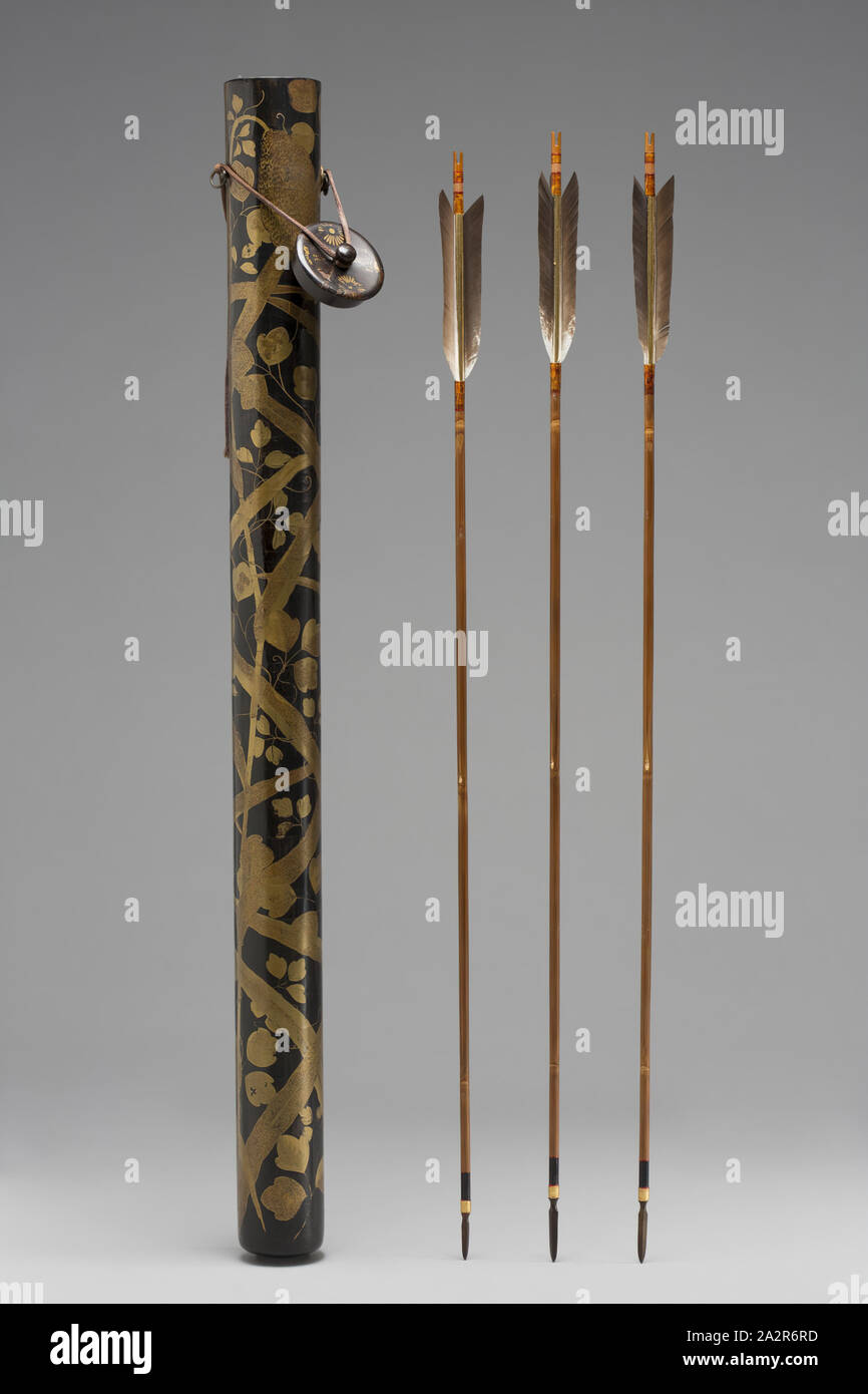 Unknown (Japanese), Quiver with Design and Arrowroot and Pampas Grass ...