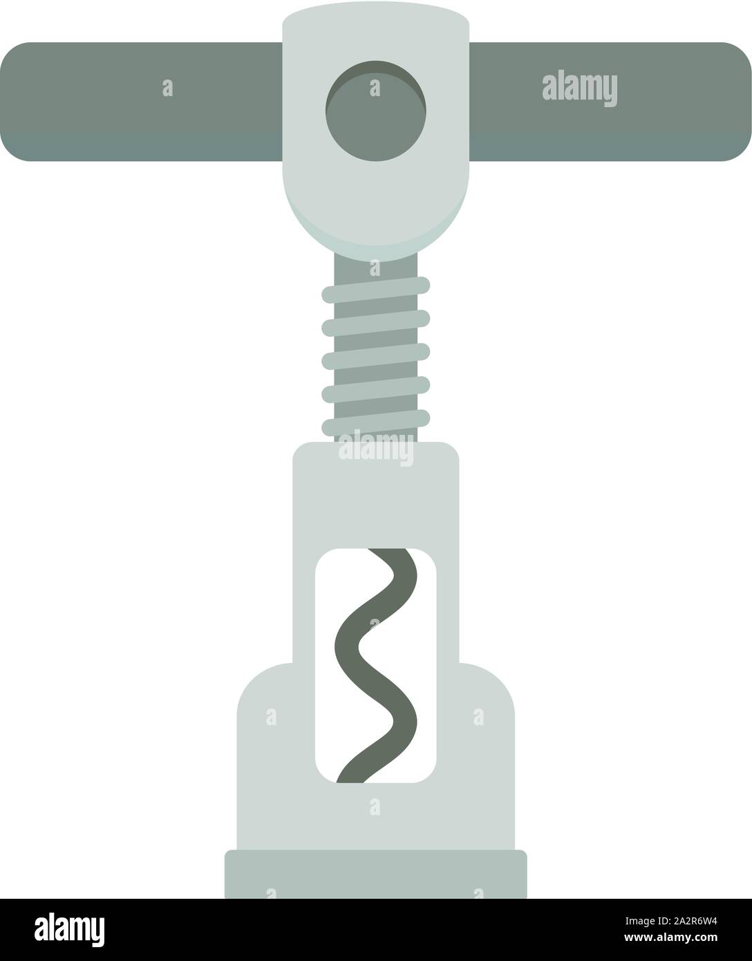 Steel corkscrew icon. Flat illustration of steel corkscrew vector icon ...