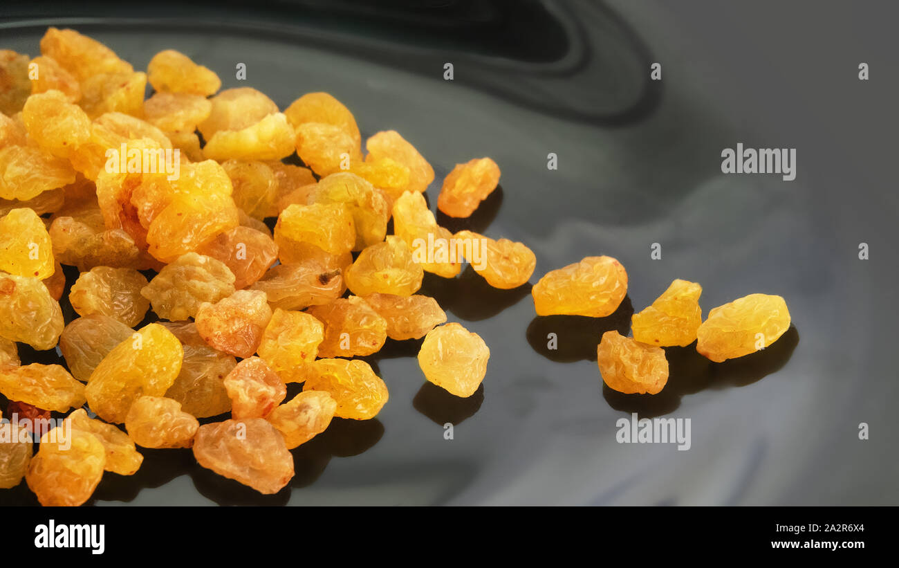 Even dry raisins look very juicy and attractive in macro version. Dried ...