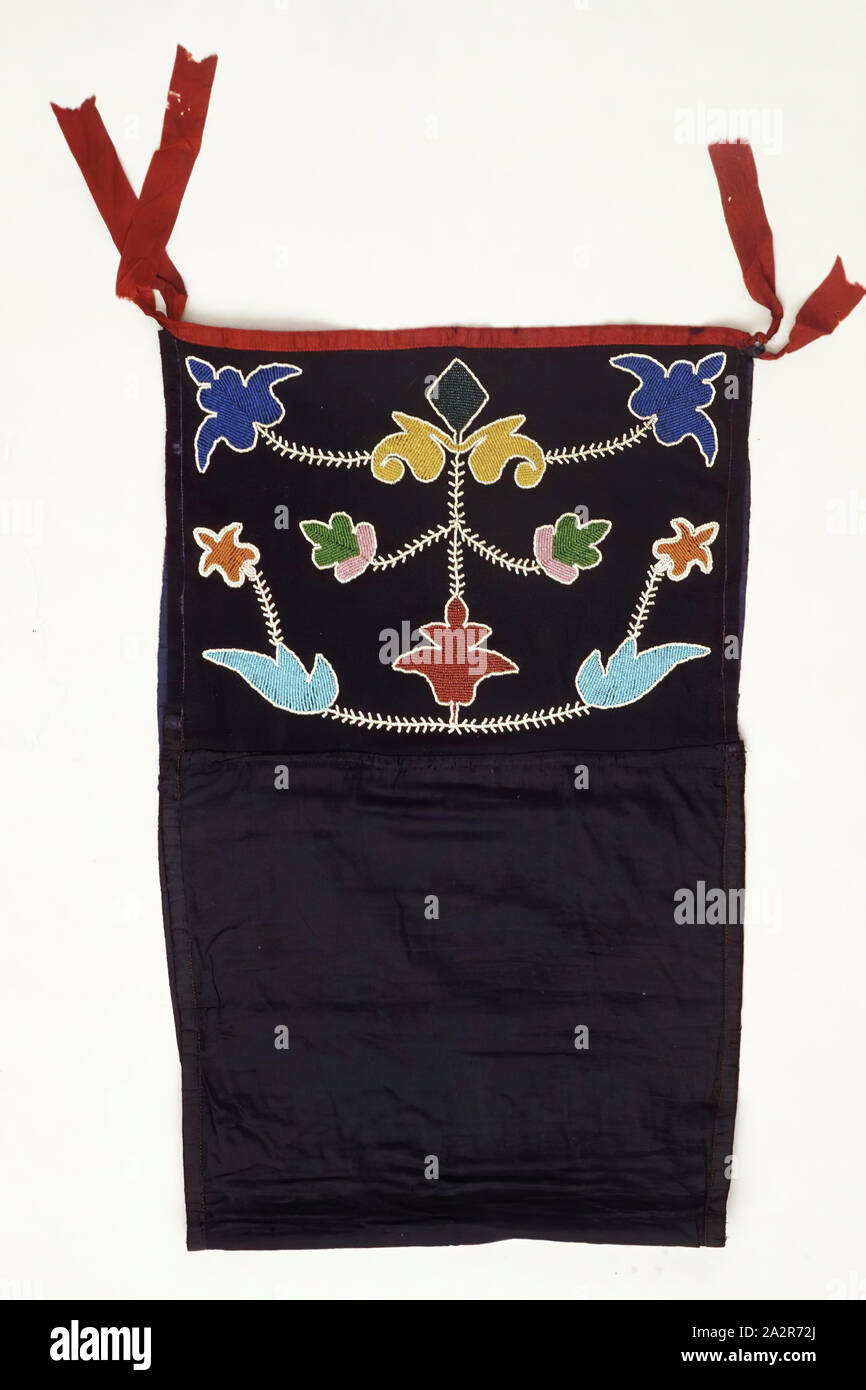 Winnebago, Native American, Breechcloth, ca. 1890, wool, silk ribbon ...