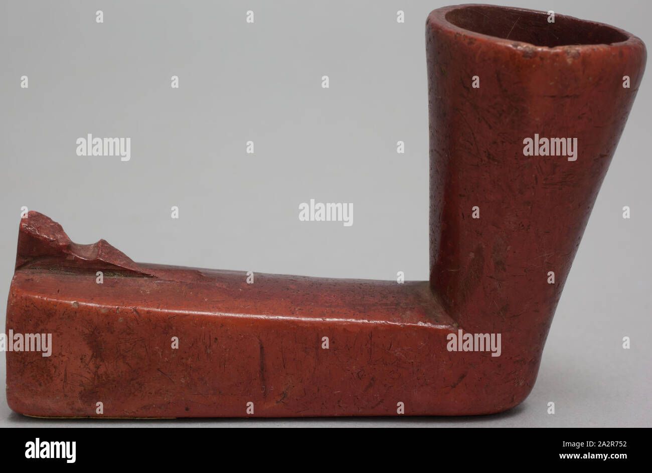 Fox, Native American, Pipe Bowl, ca. 1860, catlinite, Overall: 1 7/8 × ...