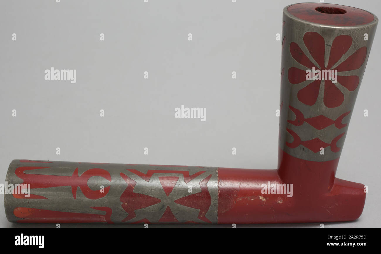 Eastern Sioux, Native American, Pipe Bowl, ca. 1860, catlinite and lead ...