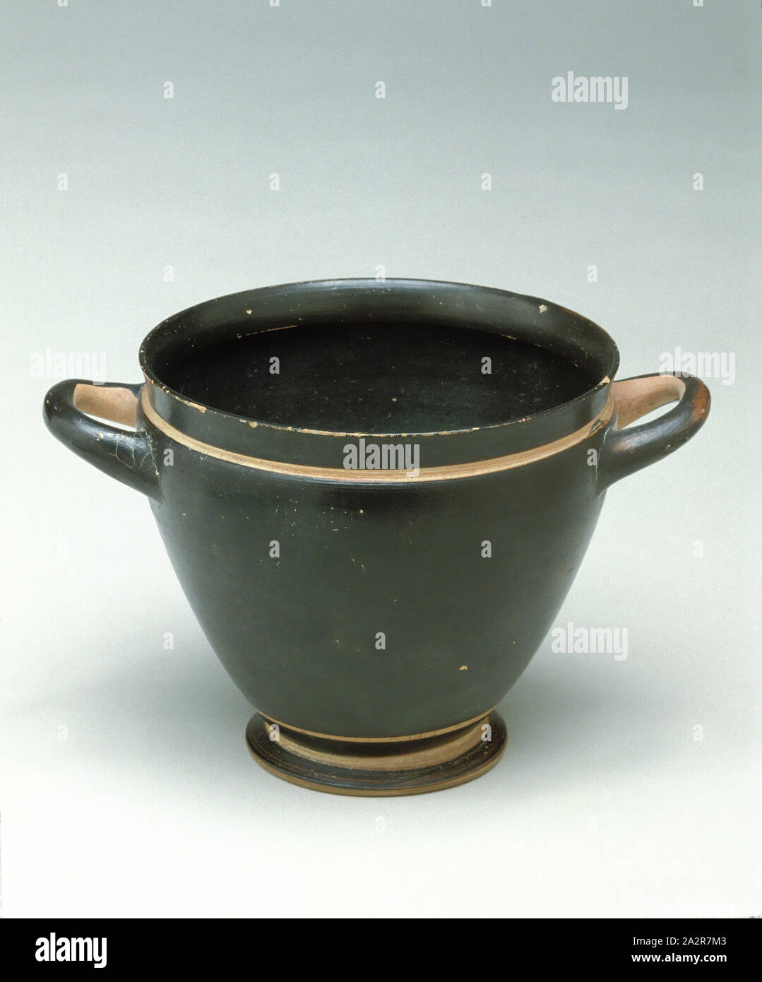 Greek, Apulian Black-glazed Skyphos, 4th Century BC, earthenware ...