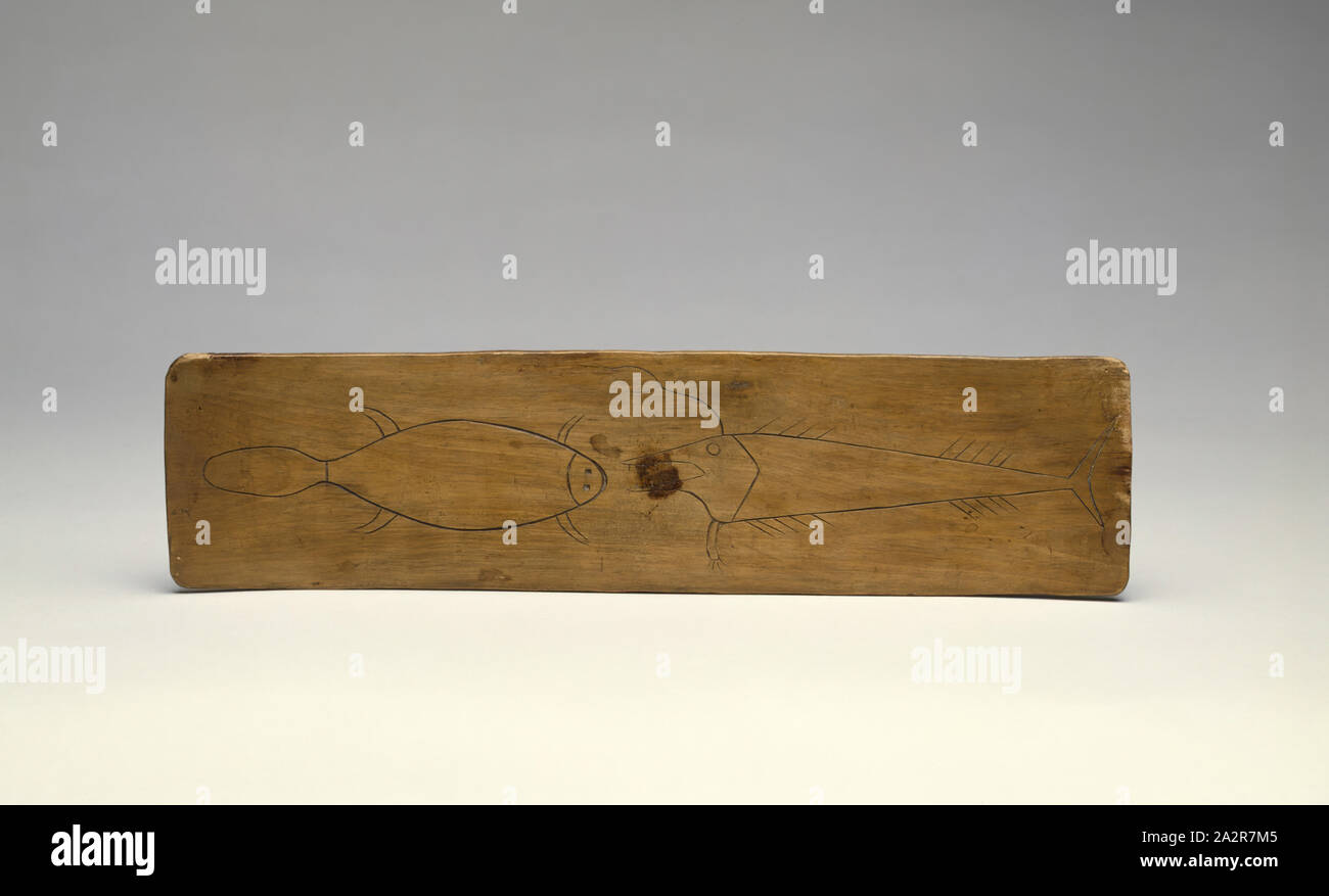 Chippewa, Native American, Memory Board, ca. 1860, maple, Overall: 15 5 ...