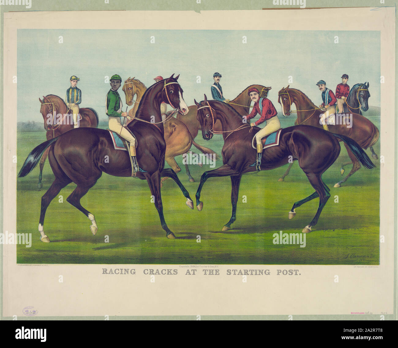 Racing cracks at the starting post Stock Photo - Alamy