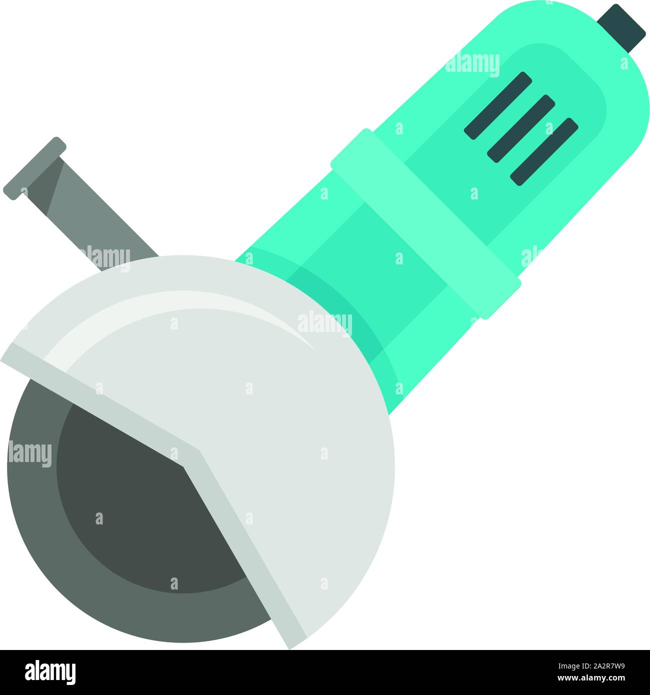 Work angle grinder icon. Flat illustration of work angle grinder vector ...