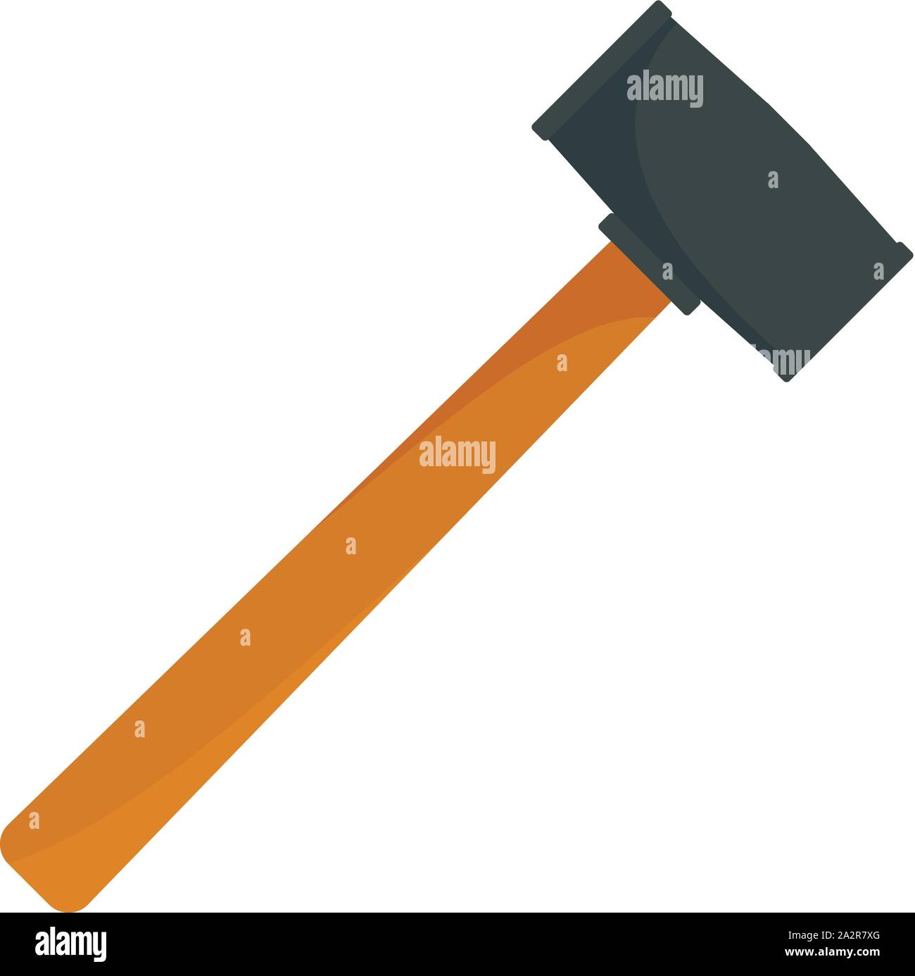 Rubber hammer icon. Flat illustration of rubber hammer vector icon for ...