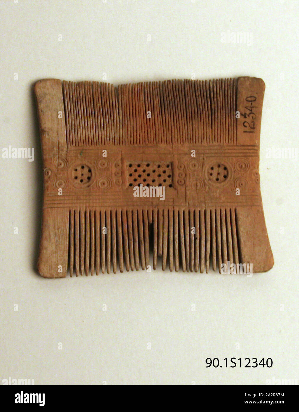 Coptic, Egyptian, Comb, c. 6th Century, Wood, 3 1/4 x 3 3/4 x 3/8 in ...