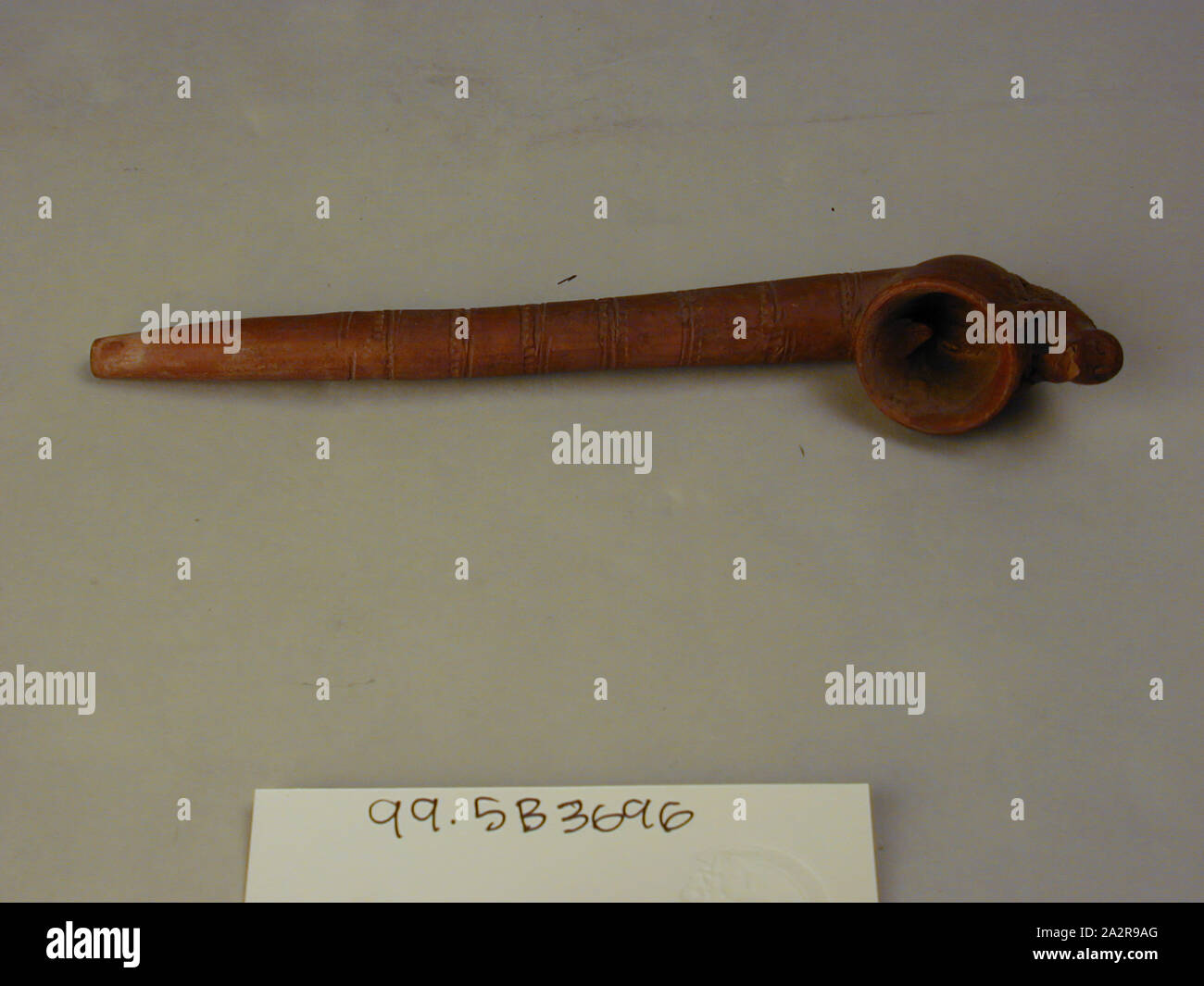 Islamic, Egyptian, Pipe, 19th century, Terracotta, Overall: 6 7/8 × 1 5 ...