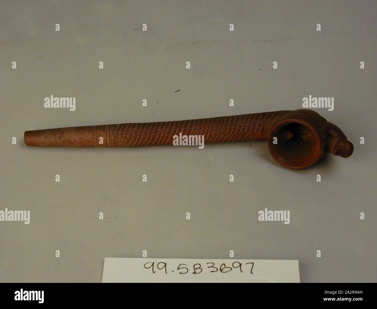 Islamic, Egyptian, Pipe, 19th century, Terracotta, Overall: 6 7/8 × 1 3 ...