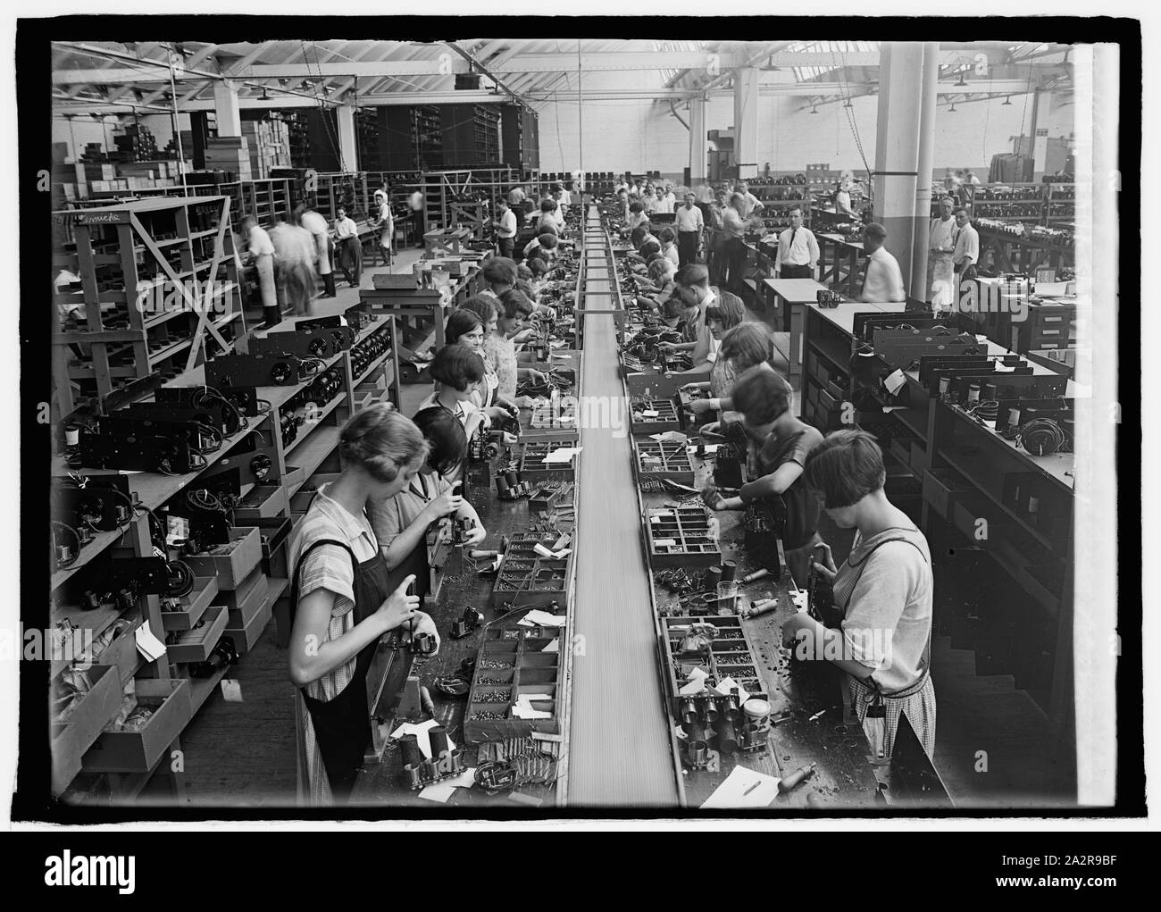 Radio set assembling room Stock Photo - Alamy