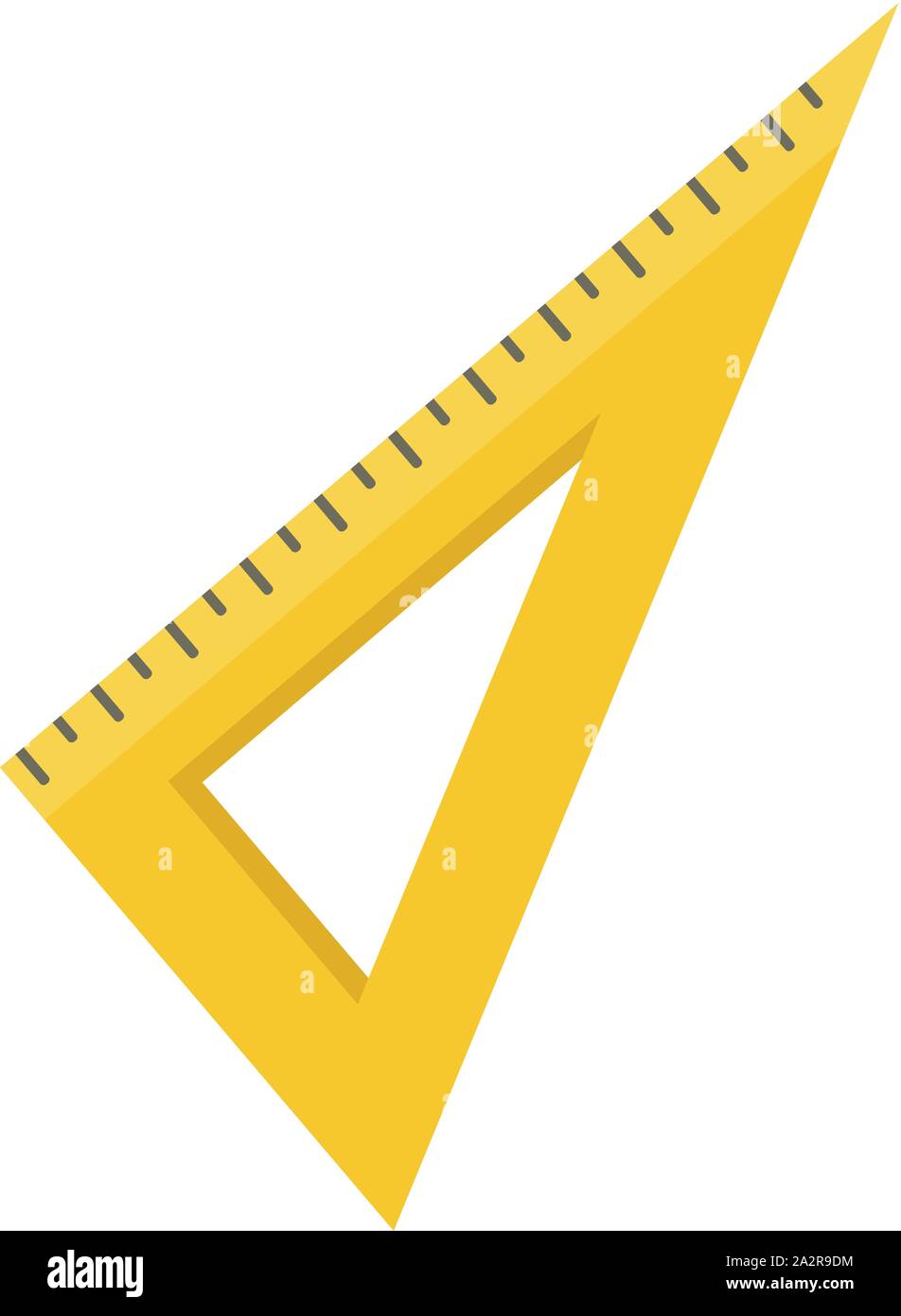 Angle ruler icon. Flat illustration of angle ruler vector icon for web ...