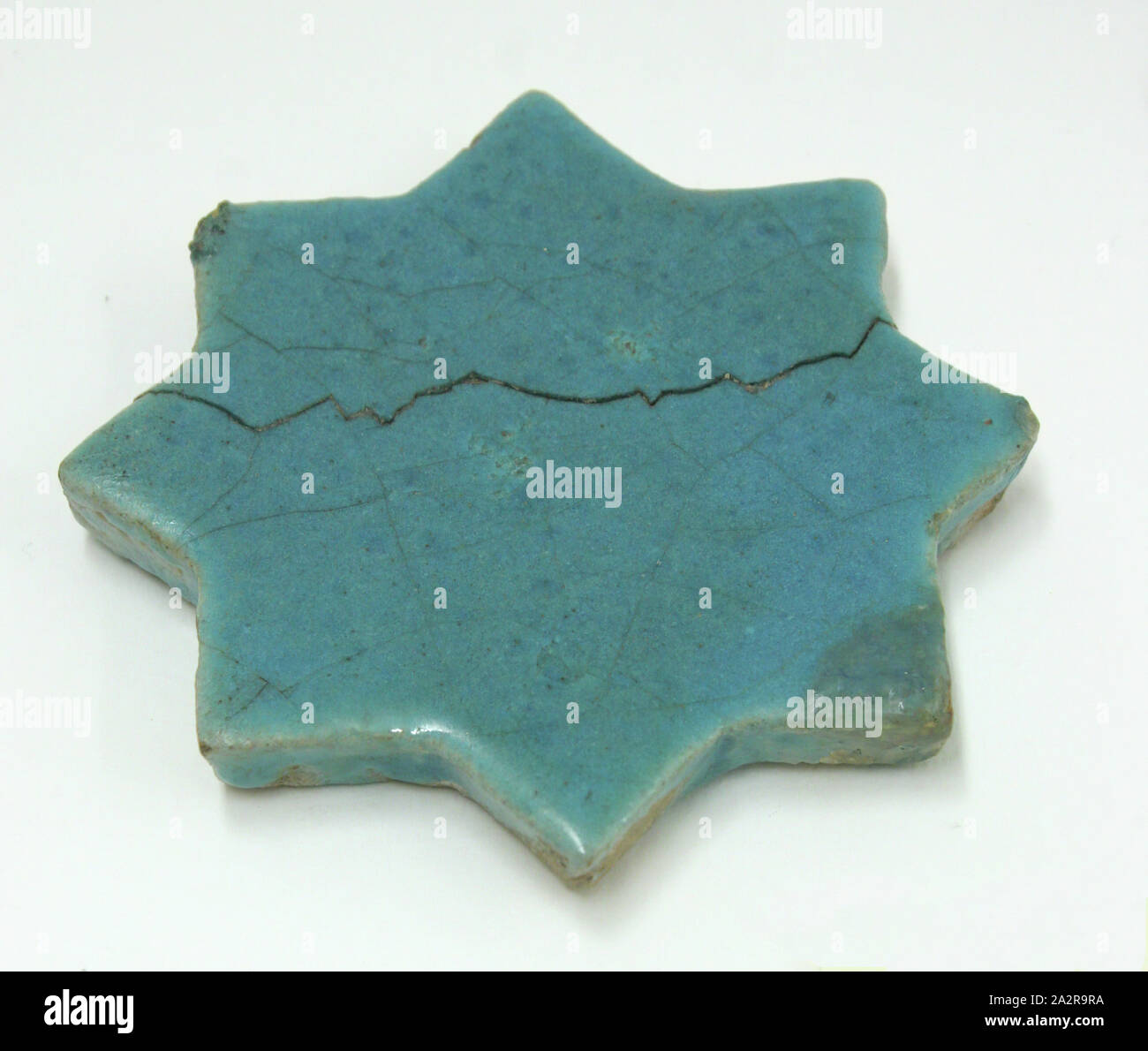 Islamic, Iranian, Star Tile, 13th Century, Composite body with opaque ...