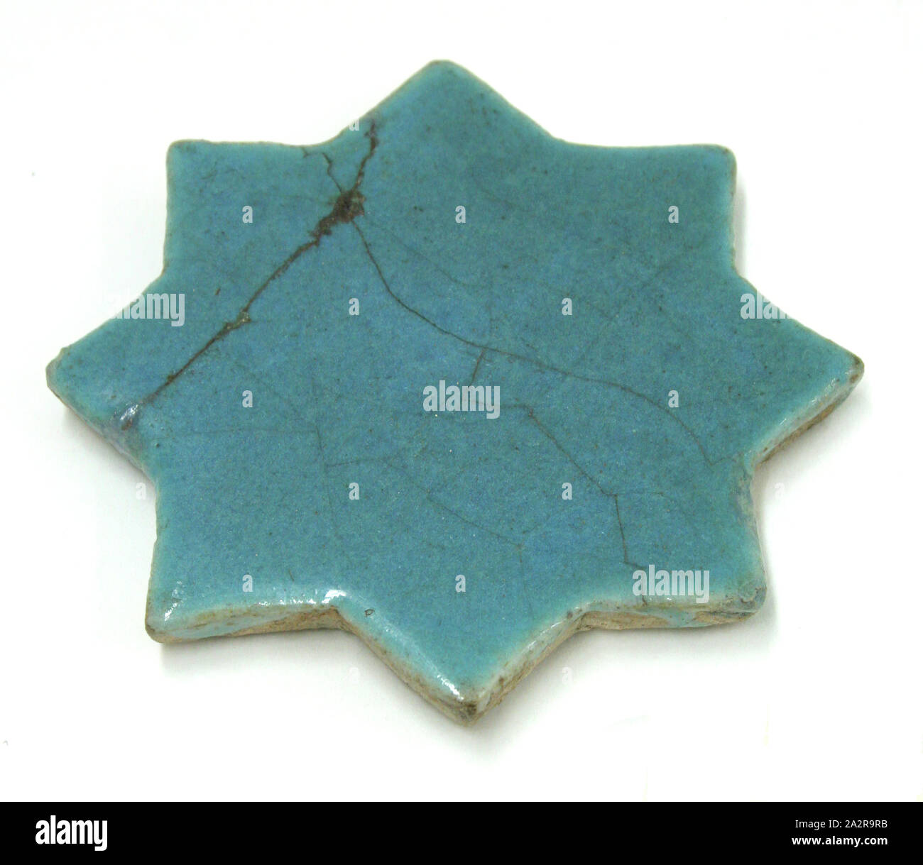 Islamic, Iranian, Star Tile, 13th Century, Composite body with opaque ...