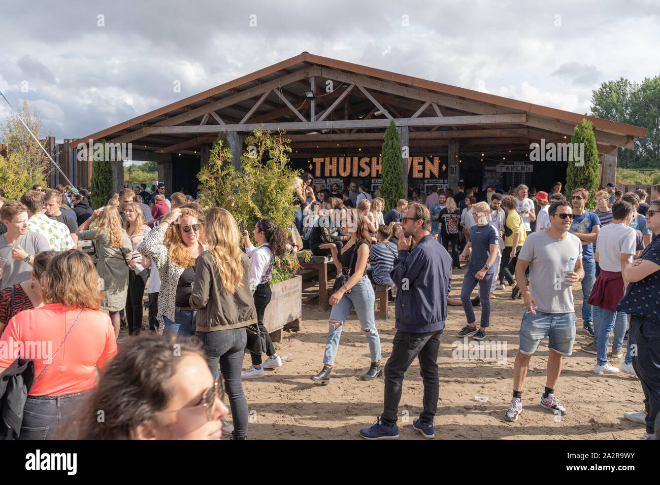 Inside Thuishaven festival grounds at summer time Stock Photo - Alamy